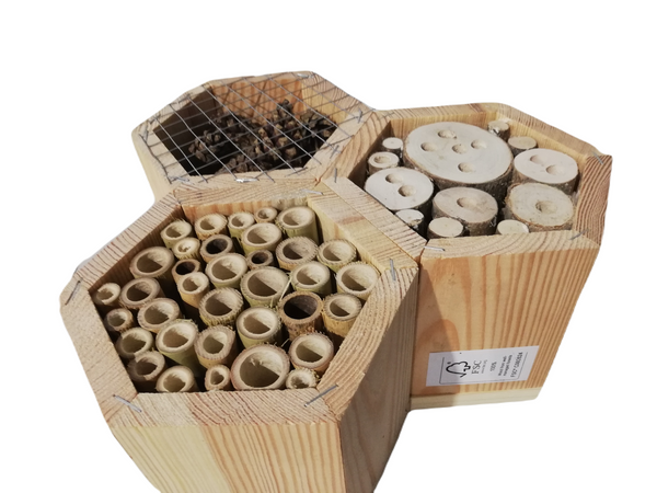 Insectenhotel - insectenhotels Hexagon - Bijenhotel- 11 cm x 30 cm x 2 ...