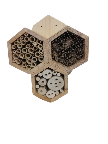 Insectenhotel - insectenhotels Hexagon - Bijenhotel- 11 cm x 30 cm x 2 ...